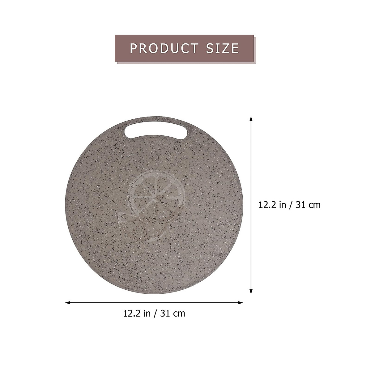 Cabilock Kitchen Cutting Board Round Plastic Chopping Block Hangable Fruit Vegetables Cutting Board with Handles for Home Restaurant Pub 31. 0x0. 5cm