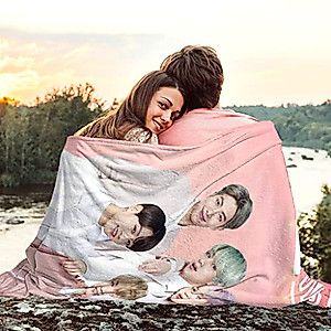 Kpop Blanket Ultra Soft Throw Blanket Warm Plush Cozy Bedding for Couch Sofa Gifts for Kids Adult 50"X40"