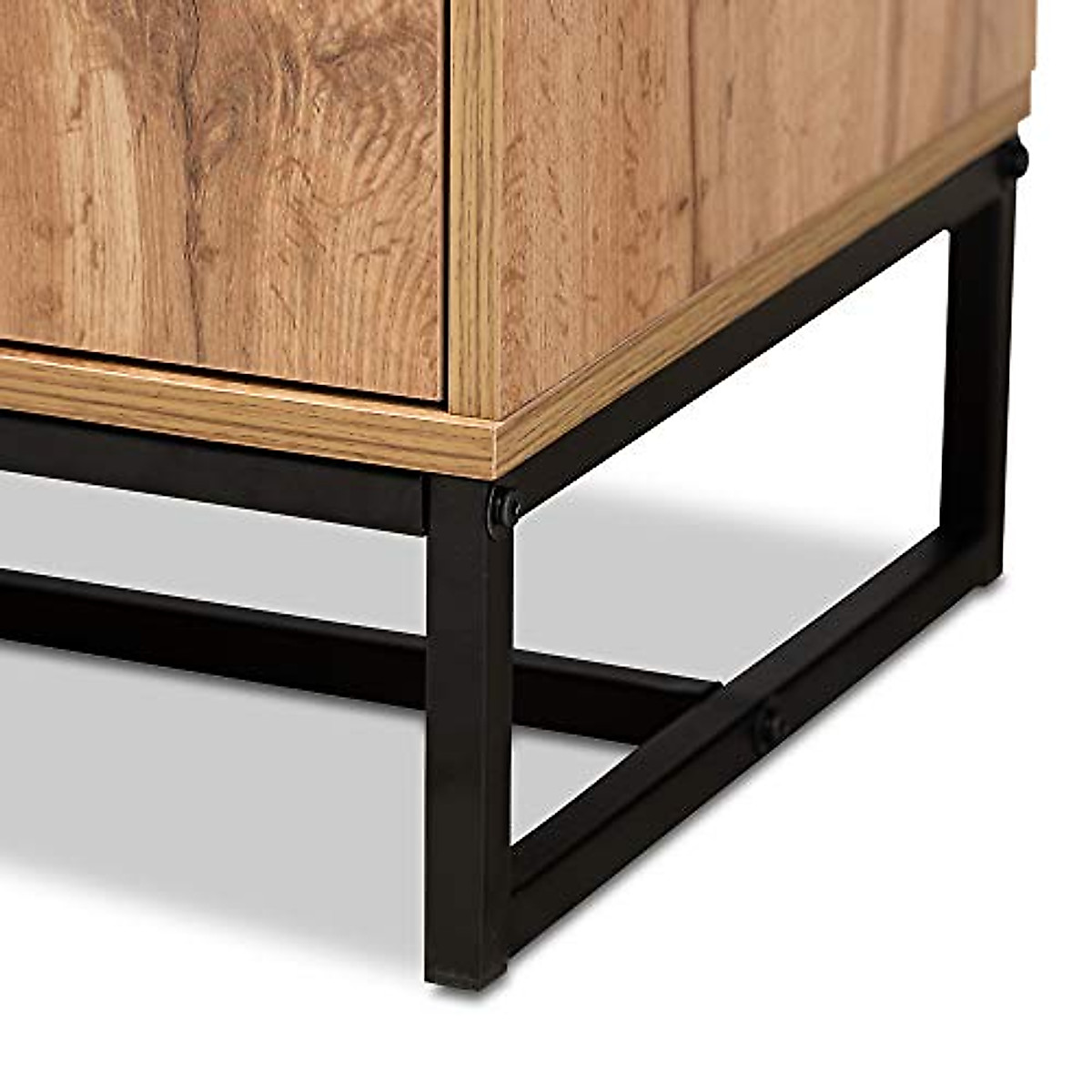 Baxton Studio Sideboard, Oak/Black