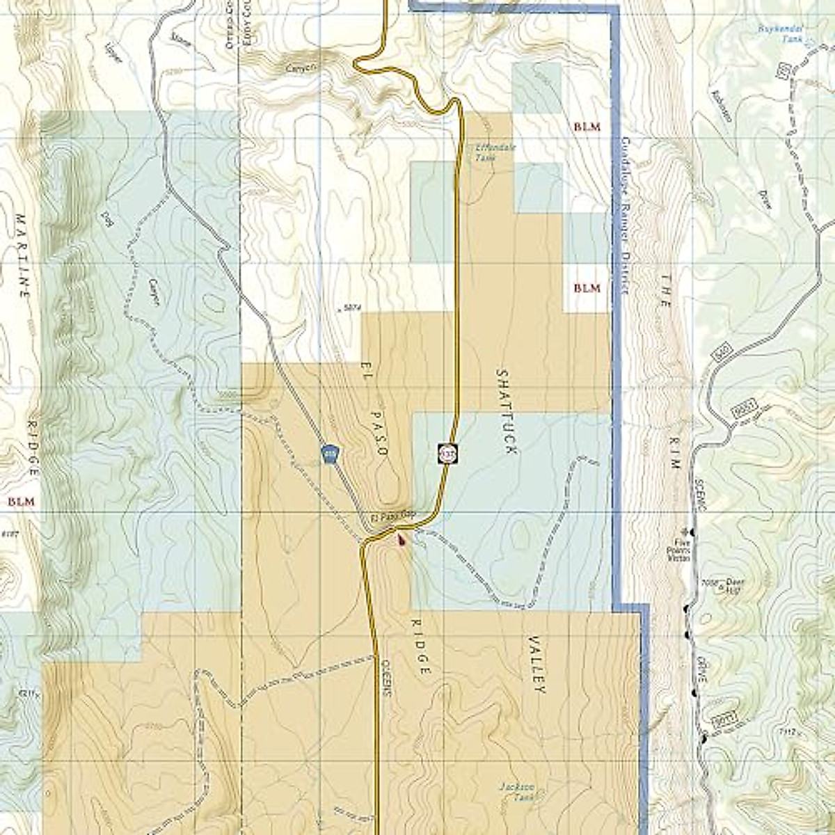 Guadalupe Mountains National Park Map (National Geographic Trails Illustrated Map, 203)