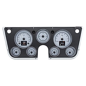 Dakota Digital 67-72 Chevy Pickup Customizable Gauge System Silver Alloy HDX-67C-PU-S
