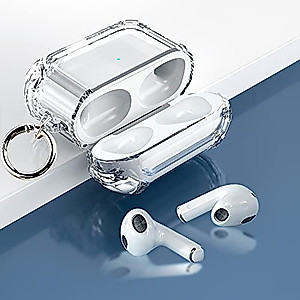 Clear Case for Airpods 3 2021 3rd Generation Case Cover for Women Men Premium Skin Silicone Full Protective Case Cover for Airpod 3 Gen with Keychain, Clear