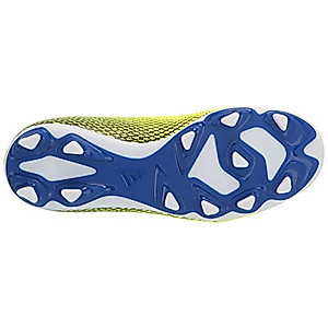 adidas Boy's X GHOSTED.4 Soccer Shoe, Solar Yellow/Black/Team Royal Blue, 5.5 Big Kid