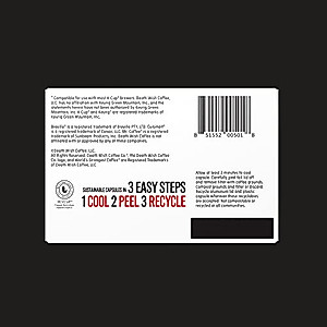 Death Wish Coffee Single Serve Pods - Extra Kick of Caffeine - Dark Roast Coffee Pods - Made with USDA Certified Organic, Fair Trade, Arabica and Robusta Beans (10 Count)