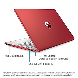 HP 15.6" HD Laptop for Business and Student, Intel Pentium Silver N5030, 16GB RAM, 512GB SATA SSD, Webcam, Media Card Reader, RJ45, HDMI, Wi-Fi, Windows 11 Home, Scarlet Red, KKE Accessories