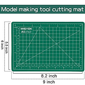 WISYOK 6" x 8" A5 Self Healing Craft Mat, Small Sewing Cutting Mat Rotary Fabric Mat, Ideal for children and Hobbyist DIY craft creative design