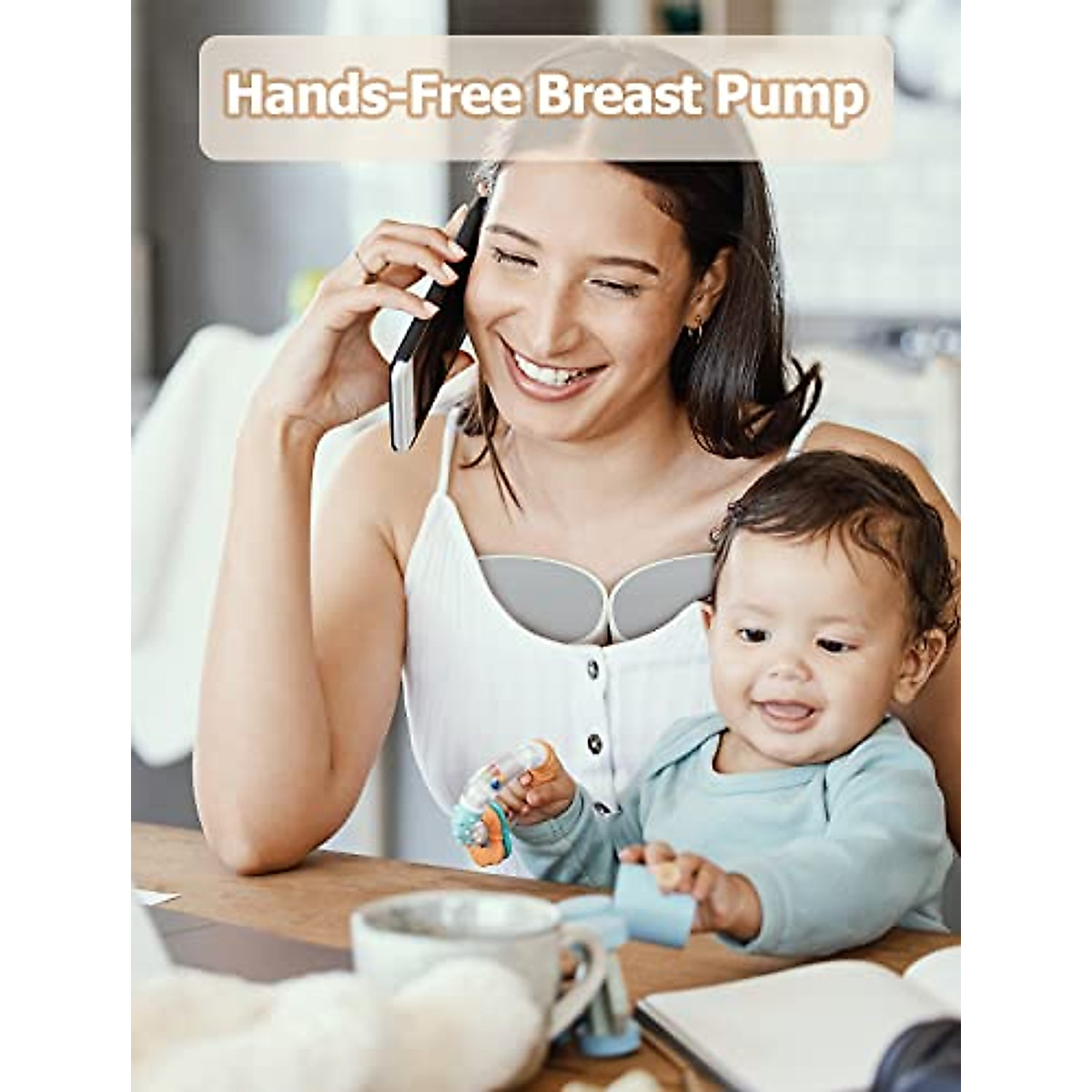 DOOOB Wearable Breast Pump, S10 Pro Electric Breast Pump,Portable Electric Breast Pumps for Breastfeeding with 2 Modes,9 Levels,LCD Display,Memory Function Rechargeable,24mm Flange, 2 Pack