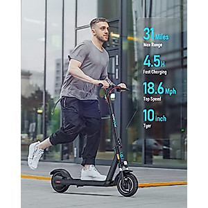 Gyroor Electric Scooter Adults with Dual Shock Absorbers Up to 31 Miles 18.6Mph,Turn Signal 500W Motor NFC Safety Lock,IP67 Core Components Waterproof Foldable Scooter Electric for Adults