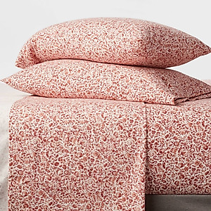 King Fall Flannel Patterned Sheet Set Floral