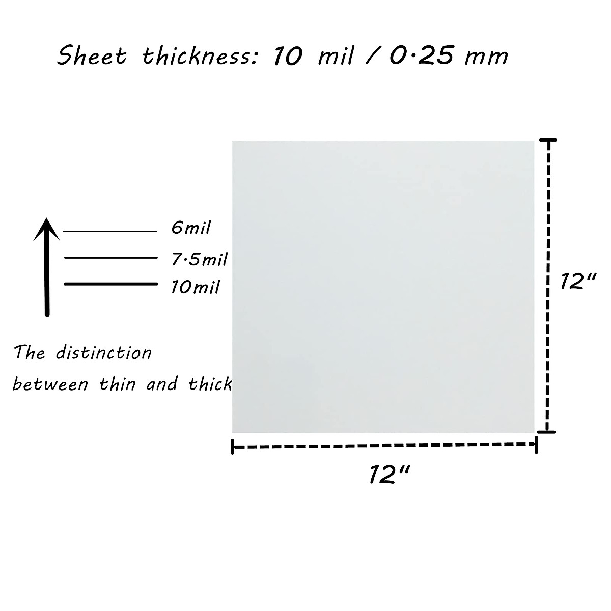 BANLTRE 10 Sheets 10 mil Mylar Sheet 12 x 12 inch Milky Translucent PET Blank Stencil Making Sheet for Cricut, Laser Cutting, Gyro-Cut Tool Template Material (10 mil)
