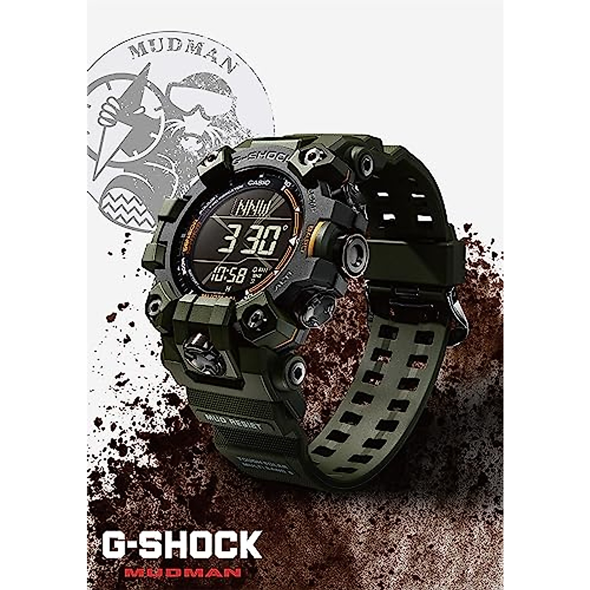 Casio GW-9500-1JF [G-Shock Master of G Series MUDMAN Triple Sensor Model] Watch Japan Import July 2023 Model