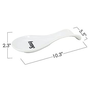 Fun Spoon Holder for Kitchen Counter | Ceramic Spoon Rest for Stove Top