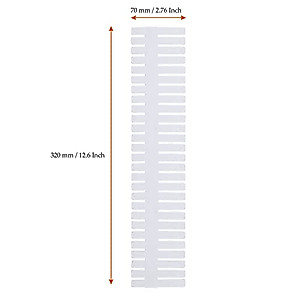 MUKCHAP 72 Pieces DIY Plastic Grid Drawer Organizer, 12.6 Inch Plastic Grid Drawer Dividers, Plastic Adjustable Drawer Dividers Organizer for Sock, Underwear, Scarf, White