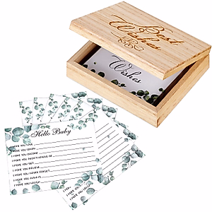 50 Pcs Baby Advice Cards Baby Shower Guest Book Alternatives Advice Card for Boy Girl with Baby Keepsake Box Baby Shower Advice Card for Parents to Be Baby Shower Favors Party Supplies