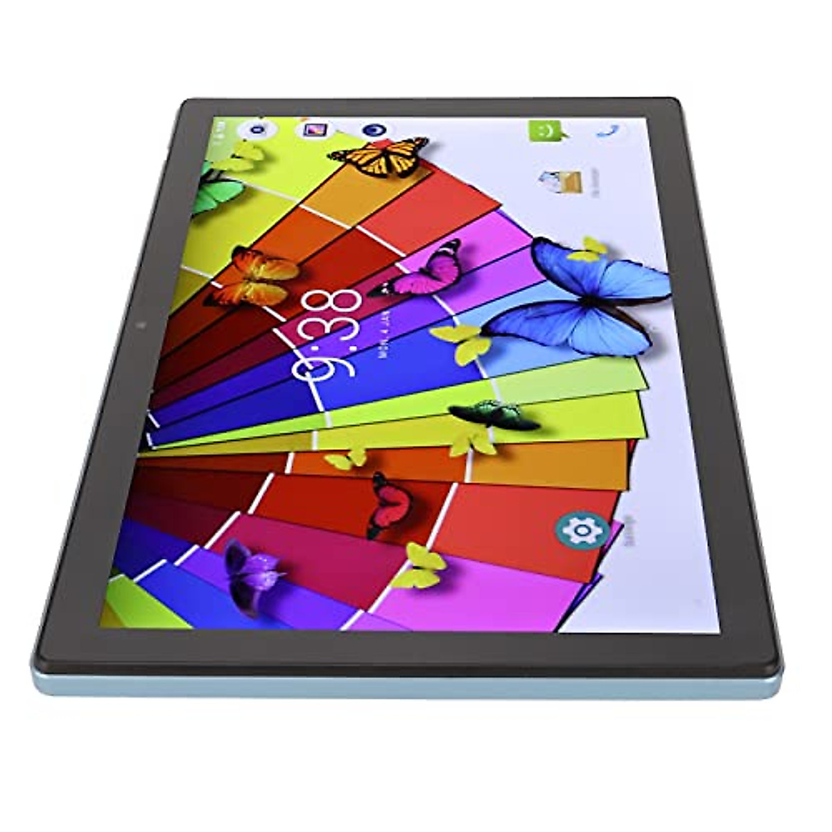 10.1 Inch Tablet Blue Gaming Tablet Type C Rechargeable 8GB RAM 256GB ROM 1080x1920 for Office (US Plug)