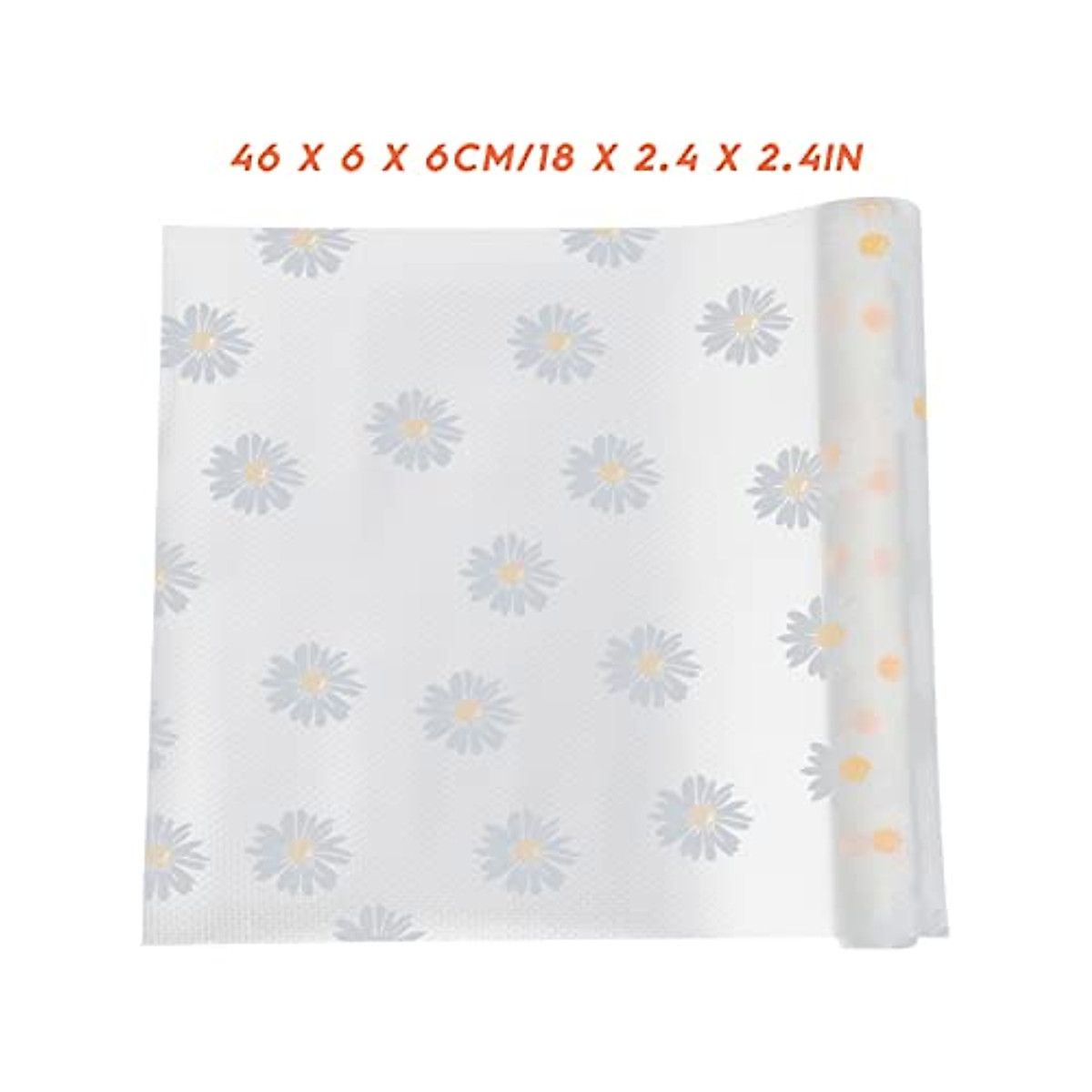 UPKOCH Shelf Liner Daisy Flower Kitchen Drawer Liner Self- Adhesive Waterproof Clear Refrigerator Mat Cabinet Liner Pantry Shelf Liner for Kitchen Cabinets Pantry Shelves