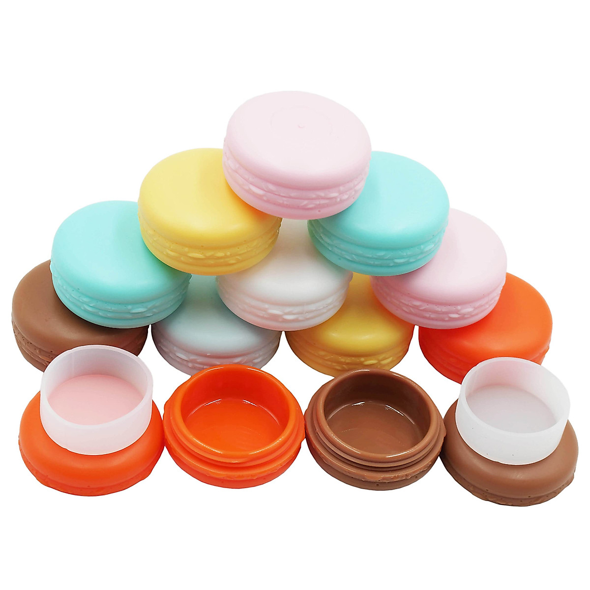 KUVIS 7ml Macron Plastic Silicone Containers Concentrate Non-stick Silicone Storage Jars Multi Use (5)