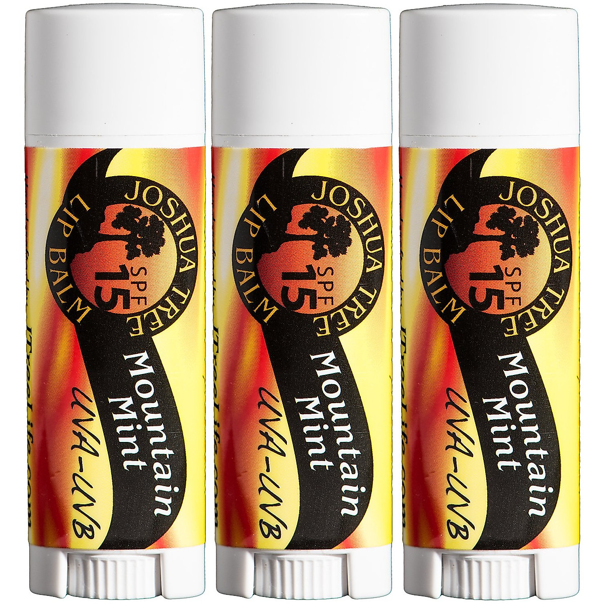 Joshua Tree Mountain Mint SPF 15 Organic Lip Balm (Pack of 3)