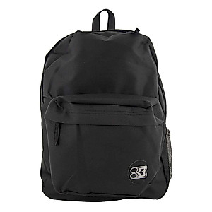 BAZIC School Backpack 17" Black, Lightweight School Bag Padded Back & Adjustable Strap for Students, Travel Bag Fit A4 Notebook, 12-Pack