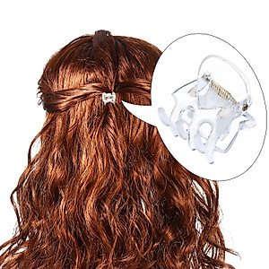 Hotop Hair Clip, 24 Pcs Small Mini Hair Claw Clips for Girls and Women, Non-Slip Plastic Tiny Jaw Clips, Clear