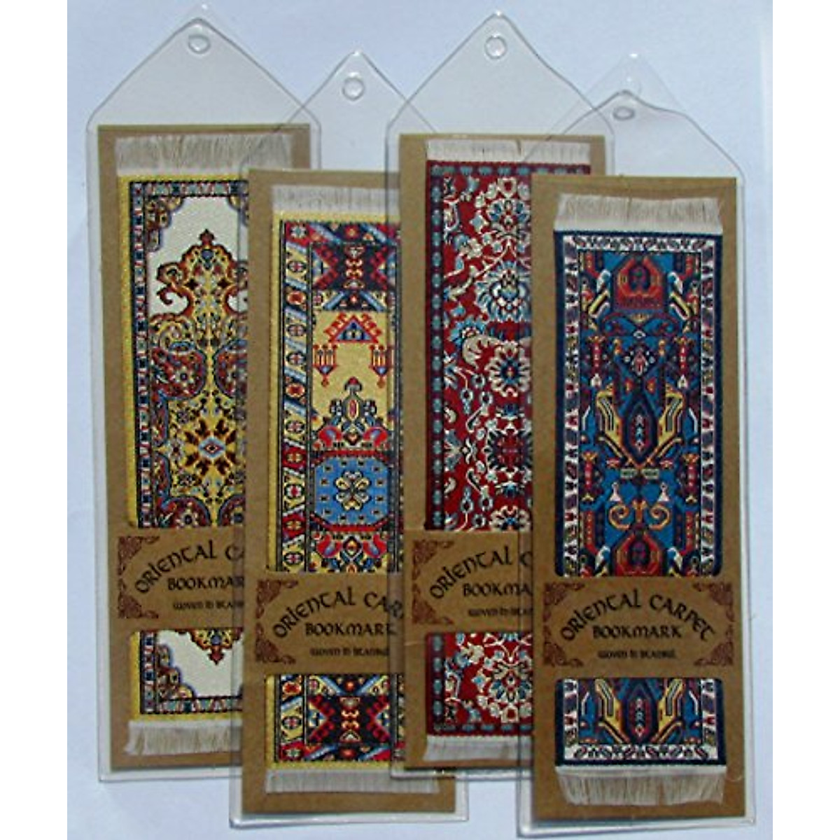 Oriental Carpet Rug Bookmarks #2 (Set of 4) Beautiful, Elegant, Woven Cloth Bookmarks! Oriental Carpet Rug Bookmarks - Beautiful, Elegant, Woven Cloth Bookmarks! Best Gift