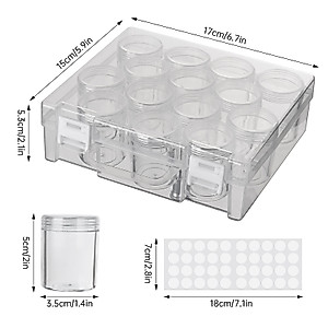 Bead Organizer Box, Diamond Painting Art Accessories Storage Box Containers, Diamond Bead Storage Box Organizer Containers Small Plastic Embroidery Storage Bead Container for Beads (1Pack-14Grid)