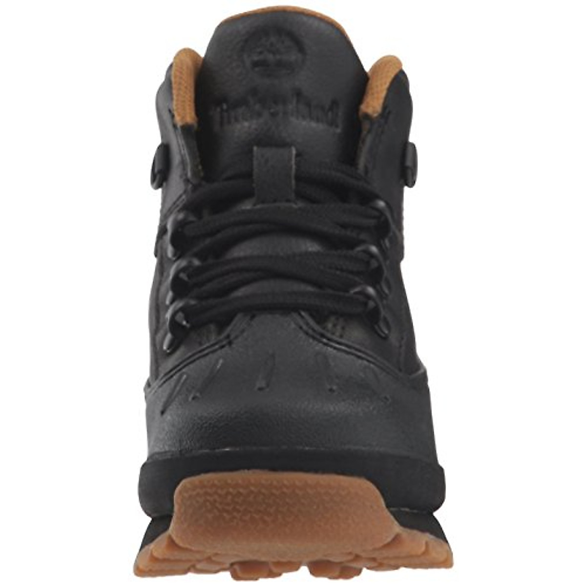 Timberland Unisex-Kid's Euro Hiker Shell Toe Fashion Boot, black full grain, 6.5 Medium US Big Kid