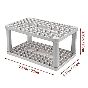 Wakauto Desktop Organizer Shelf 2Pcs Paint Brush Holder 72 Hole Pencil Makeup Brush Holder Desk Stand Organizer Holding Rack for Paint Brushes Pens Make Up Brush Holder