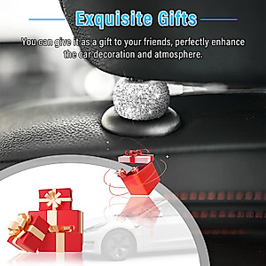 Kewucn 4 Pack Car Headrest Collars, Bling Auto Head Rest Collar Decor Rings, Crystal Diamond Vehicle Seat Collars Rings, Universal Car Interior Decoration Accessories for Most Cars (White)