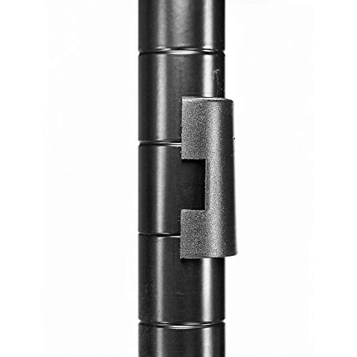 Whitmor Supreme Tier Shelving 5 Adjustable Shelving-500 Pound Weight Capacity Per Shelf-Leveling Feet, 18" x 48" x 74", Black