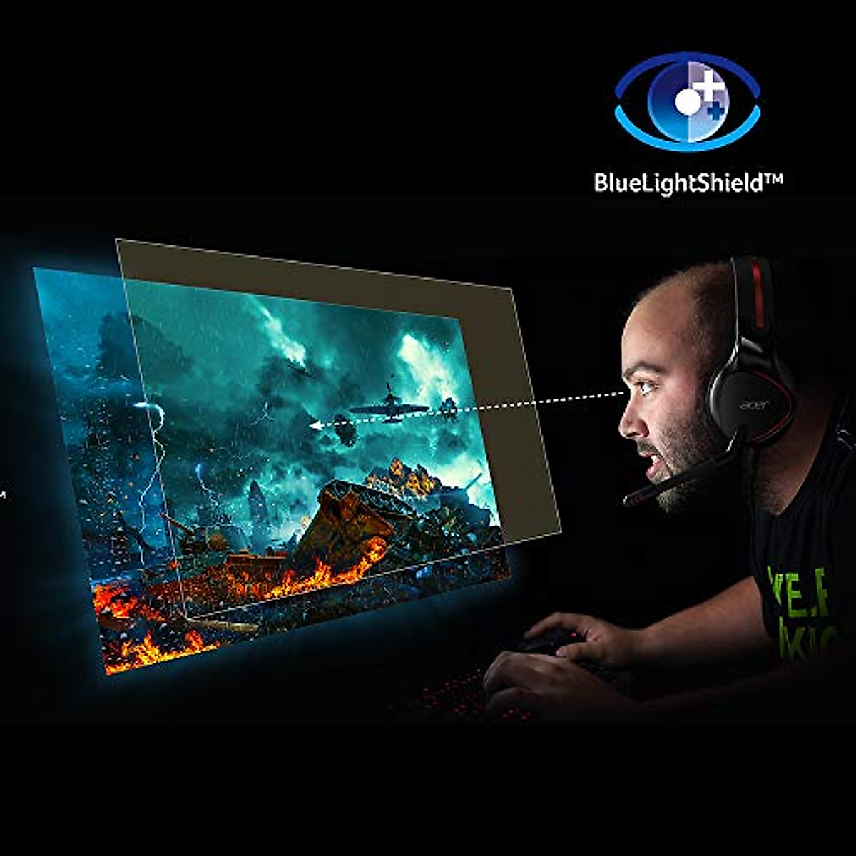 Acer Nitro XV340CK Pbmiipphzx 34" QHD (3440 x 1440) IPS Gaming Monitor with AMD Radeon FREESYNC, 144Hz, 1ms VRB, HDR10 Technology, (2 x Display Ports, 2 x HDMI 2.0 & 2 x USB 3.0 Ports), Black