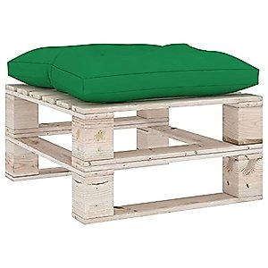 imasay Pallet Ottoman Cushion Green Fabric,Weight 1,46