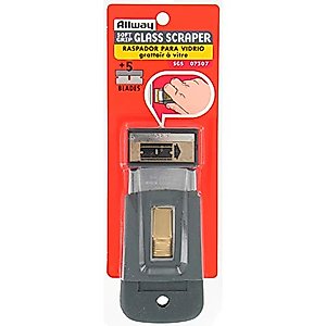 Allway Tools SGS Soft Grip Safety Glass Scraper with 5 Blades
