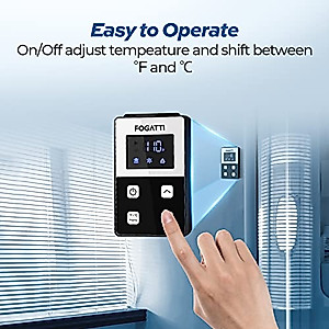 FOGATTI RV Tankless Water Heater, 2.2 GPM, Gen 2, with Black Door and Remote Controller, 42,000 BTU, InstaShower 6, Optimized Summer Comfort Performance, Ideal for RVers' Family Use