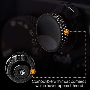 Soft Shutter Release Button (2 Pack/Black) high-end Pure Copper Camera Shutter Button