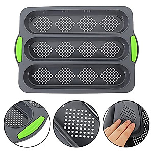 HEMOTON Bread Loaf Baking Pan s Silicone Molds Silicone Baking Pan French Bread Baking Pan Silicone Bread Loaf Pan Nonstick Baking Pan for Kitchen Silicon Molds Hamburger Bun