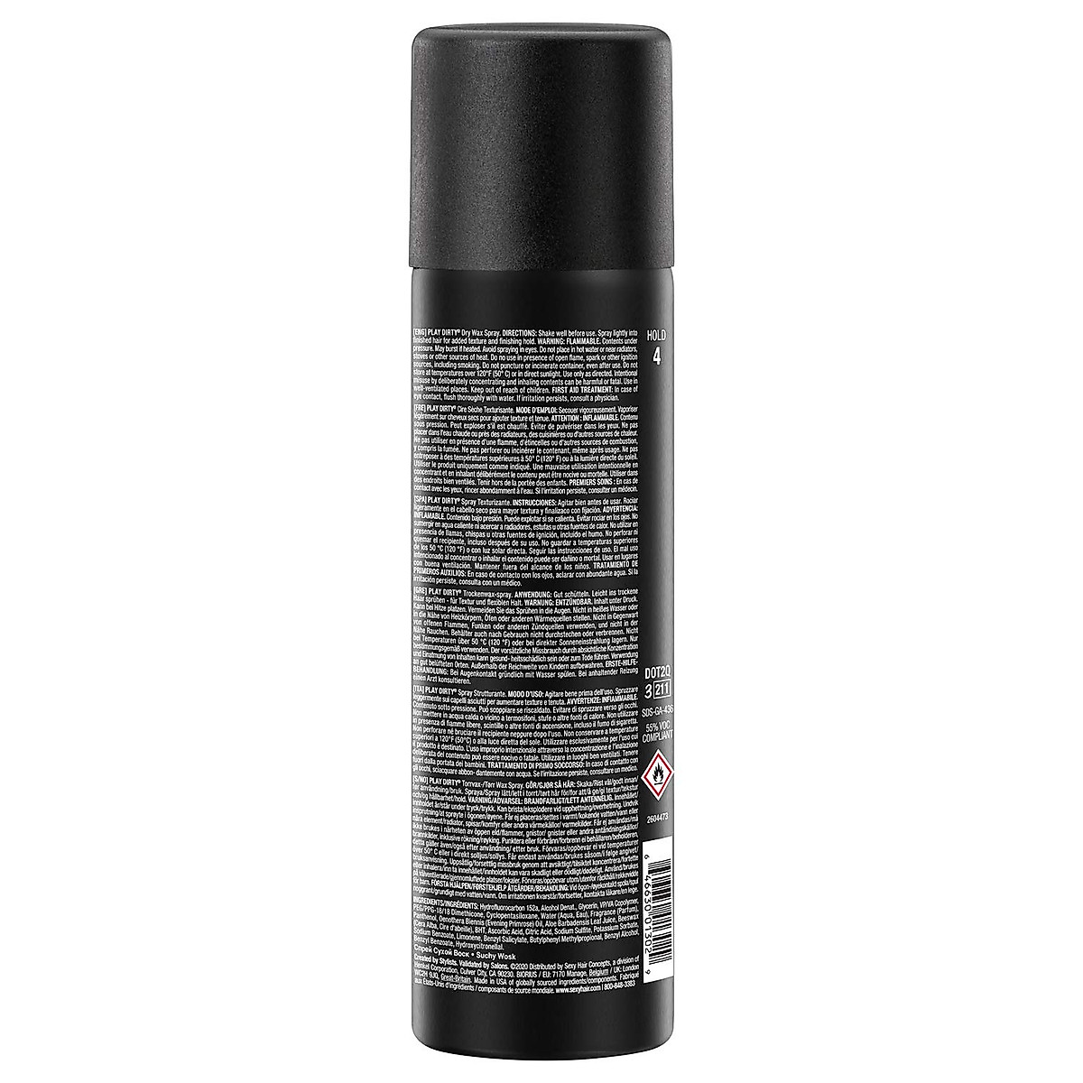 SexyHair Style Play Dirty Dry Wax Spray, 4.8 Oz | Body and Dimension | Helps Achieve Second-Day Look | All Hair Types