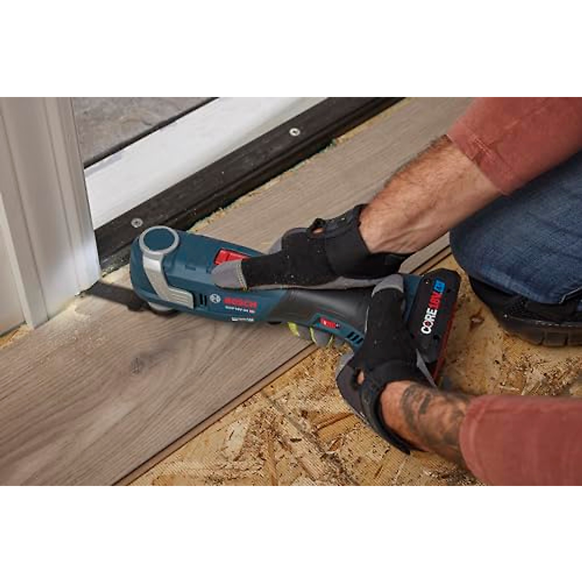 BOSCH GOP18V-34N 18V Brushless StarlockPlus Oscillating Multi-Tool Bare Tool, Cordless, Variable Speed, with 1-1/4 In. Bi-Metal Plunge Cut Blade
