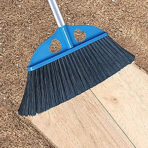 YONILL Indoor Dust Broom with Long Handle - Angle Broom for Hardwood Floor Cleaning Inside Soft Sweeping Brooms for House and Kitchen