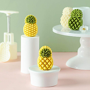 Plastic Mooncake Mold Pineapple Lotus Stamp Hand Press Moon Cake Mould Pineapple Mooncake Cookie Cutter Bakeware Tools