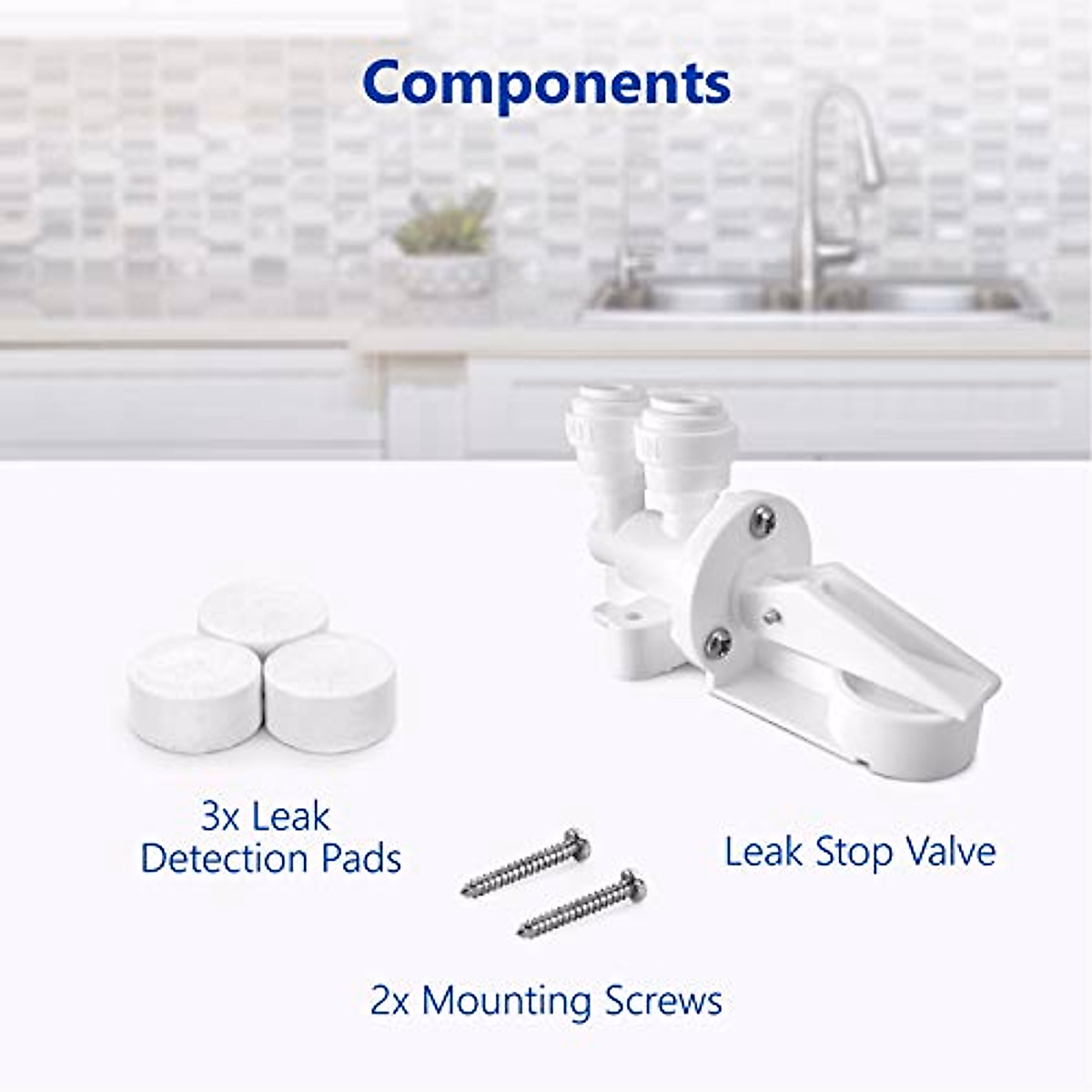 Express Water Leak Stop Valve for Reverse Osmosis and Under Sink Water Filtration System – Automatic Water Shut-Off Valve for Water Filtration Systems – Shut Off Water Supply When Water Leaks