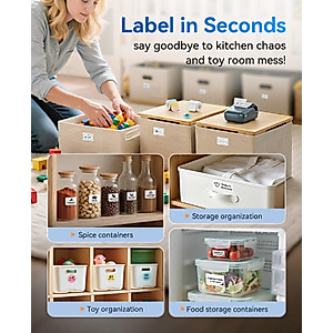 NIIMBOT B1 Label Makers, 2 Inch Bluetooth Label Maker with Auto Identification, Portable Label Printer Easy to Use for Office, Home, Business (with 1.96x1.18 inch Label Tape)