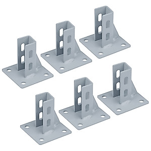6 Pcs Floor Mount Base for 2020 T Slot Aluminum Profile, Floor Flange Anchor Bracket, 1/8" Thick