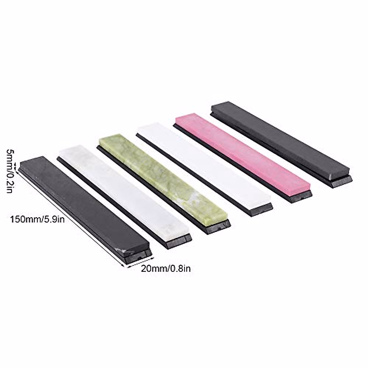 6PCS Sharpening Stone, 800‑10000 Grit Sharpening Stones Set, Fine Sharpening, Eliminate Burrs, Can Sharpen Any Blade, Easy to Use, for Polishing Compound, Flattening Stone Kitchen Tools