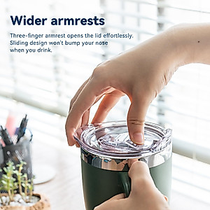 Bluwing 20 oz Tumbler Replacement Lids, 2 Pack Spill Proof Splash Resistant Lids Covers Fits YETI Rambler, Juro, Ozark Trail, koodee Tumbler and More