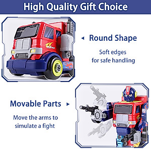 iPlay, iLearn 3 in 1 Large Transform Cool Toy Gift for 4 5 6 7 8 9 10 Year Old Boys Birthday, Kid Take Apart Robot, Big Truck Toys, Building Tool Bench, Preschool Child Development STEM Learning