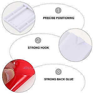 TOYANDONA 6pcs Self Adhesive Power Strip Holder Surge Protector Fixator Cable Management System Wall Mount for WiFi Router Tissue Box Remote Control