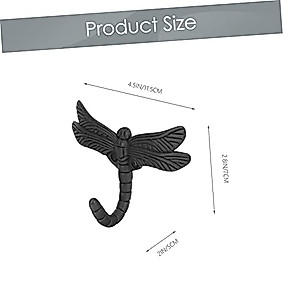 NOLITOY 3 Sets Dragonfly Hook Hat Wall Hangers Utility Hook Dragon Towel Hook Key Hooks Decorative Wall Hooks Hat Mounted Hooks Dragonfly Design Hook Bath Towel Coat Wrought Iron