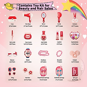 Ansoyi 28Pcs Pretend Makeup Toy Sets, Role Play Princess Dress Up Kids Birthday Party Play Gift Toy