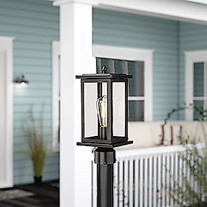 redeast Outdoor Post Light Fixture, 14.3" H Outdoor Post Lantern, Exterior Post Lamp, Outdoor Pillar Lamp for Garden, Porch, Patio, Yard and entryway